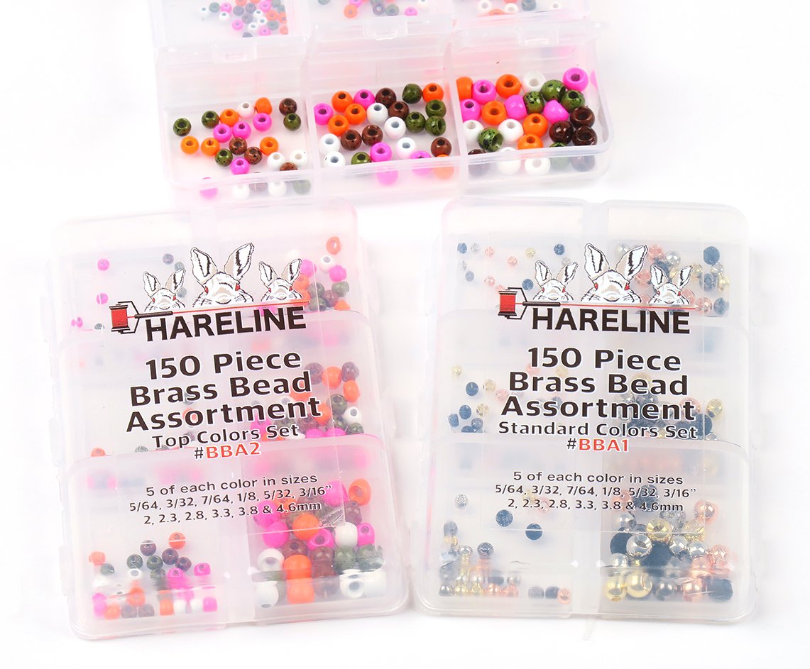 Hareline Brass Bead 150 Piece Assortment Standard Colors Set #1 ...