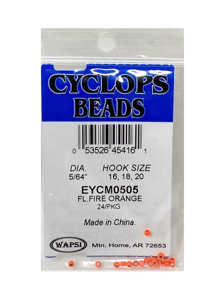 Wapsi Cyclops Bead Fl. Fire Orange – Dakota Angler & Outfitter