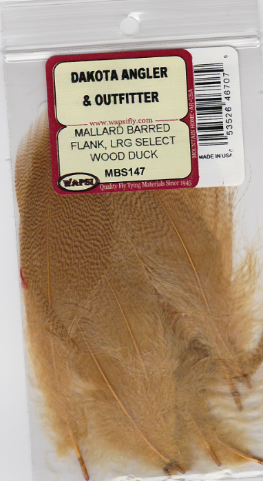 Wapsi Large Select Barred Mallard Flank dyed Wood Duck – Dakota Angler ...